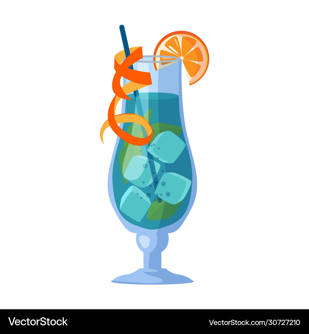 Summer cocktail iconcartoon icon Royalty Free Vector Image