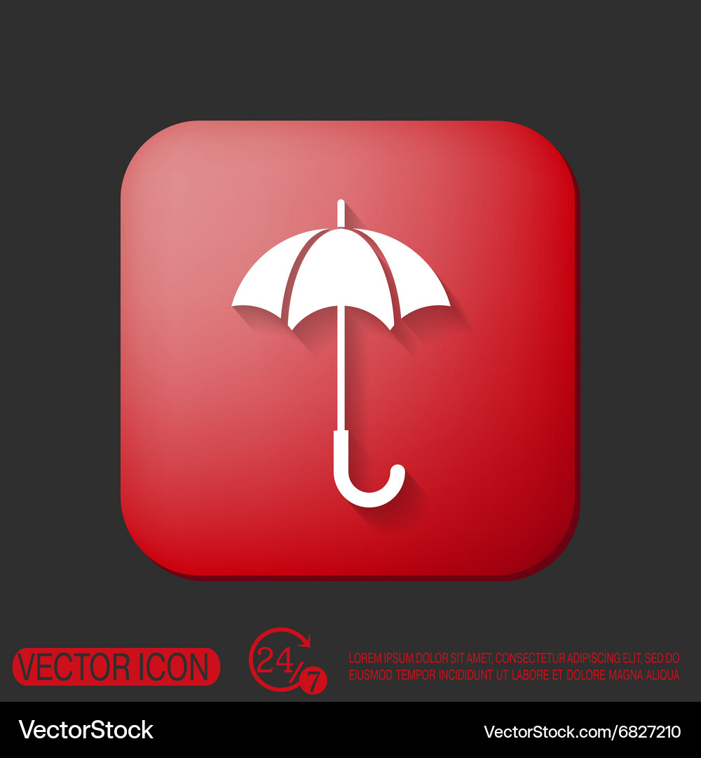 Umbrella icon protection from rain and moisture Vector Image