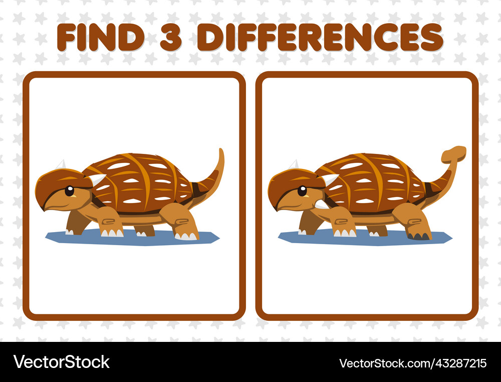 Education game for children find three Royalty Free Vector