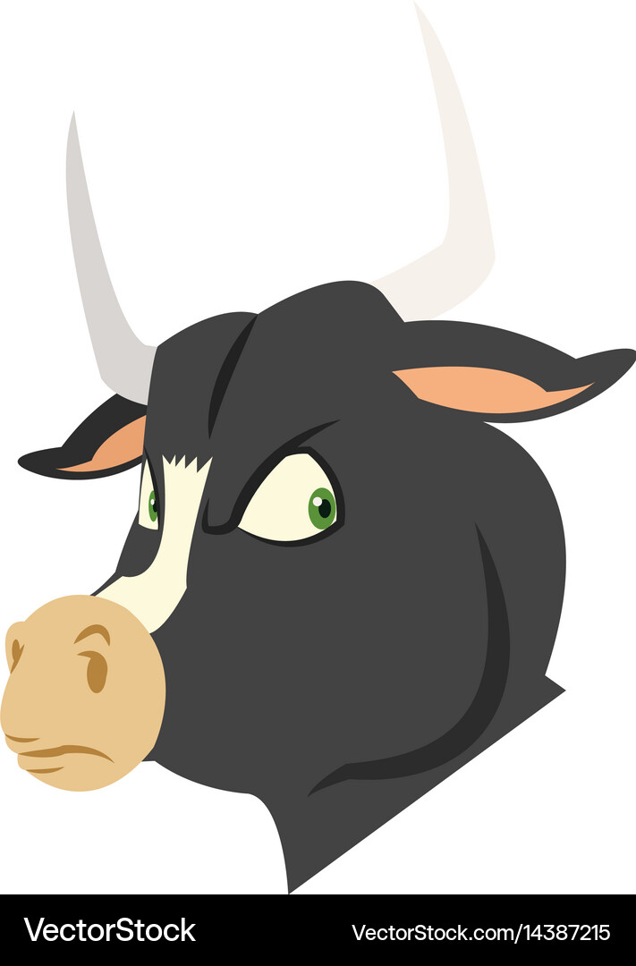 Isolated bull cartoon design Royalty Free Vector Image