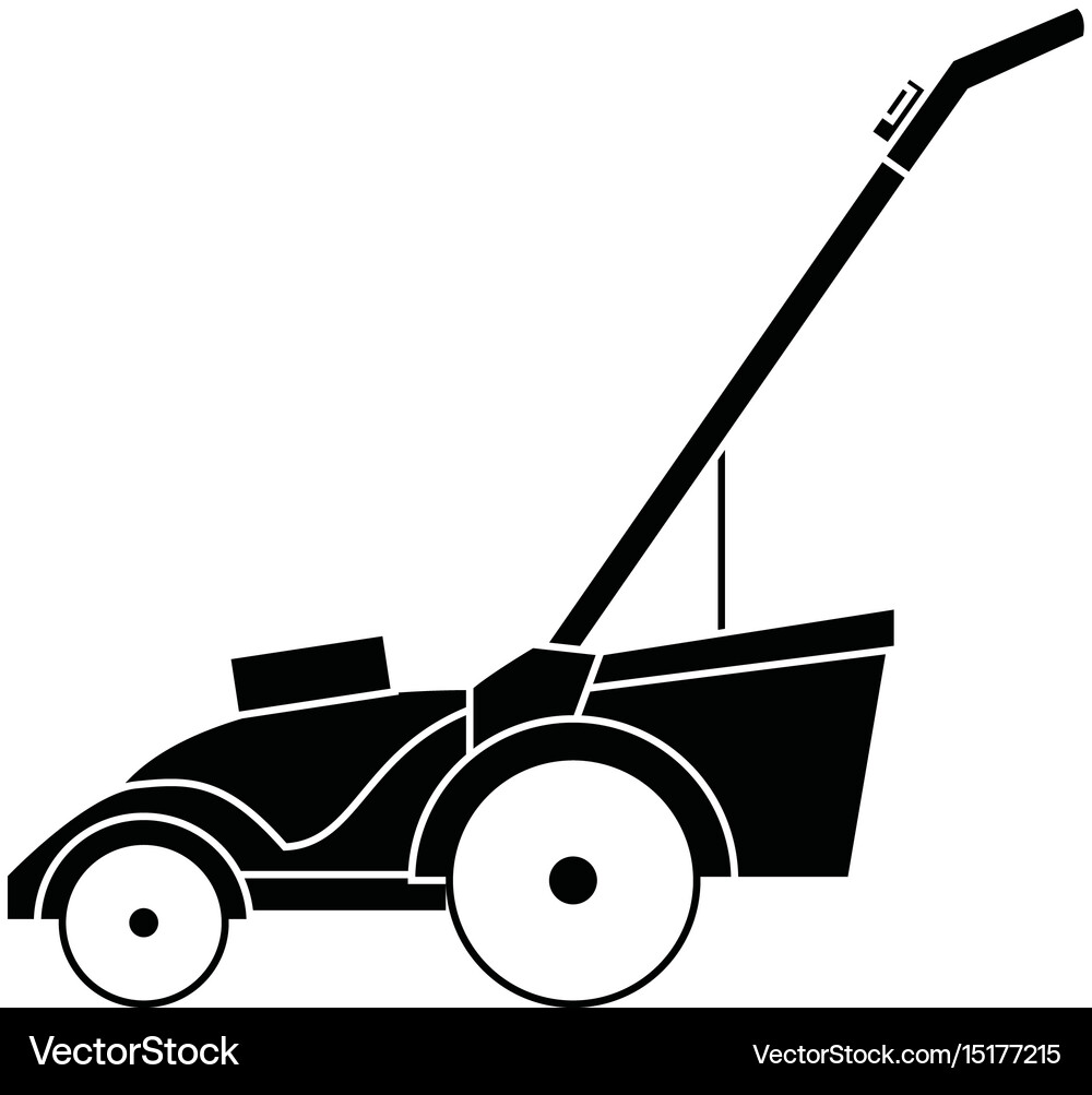 Lawn mower gardening Royalty Free Vector Image