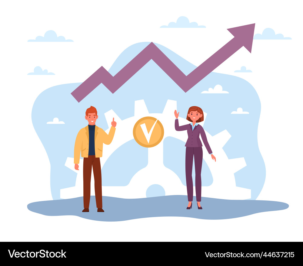 Productive work productivity businessman Vector Image