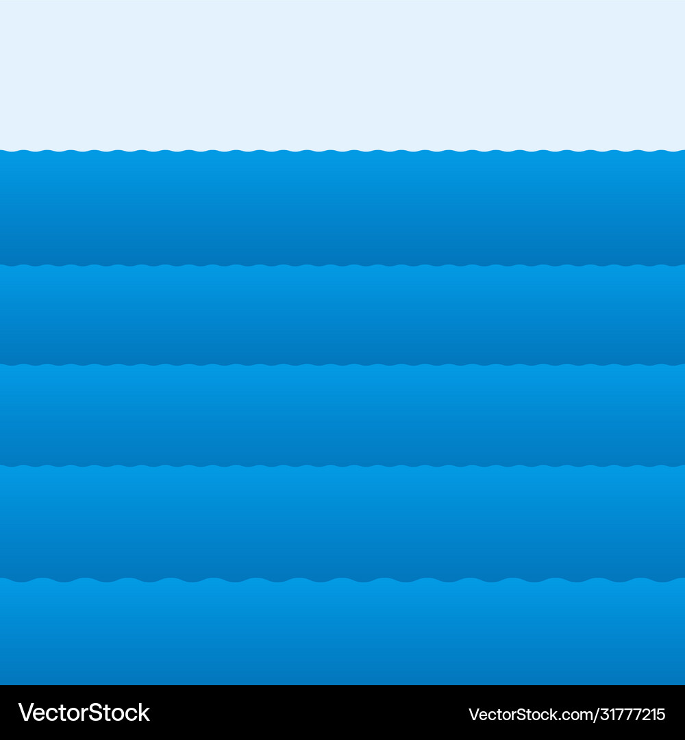 Sea landscape with different levels depth Vector Image