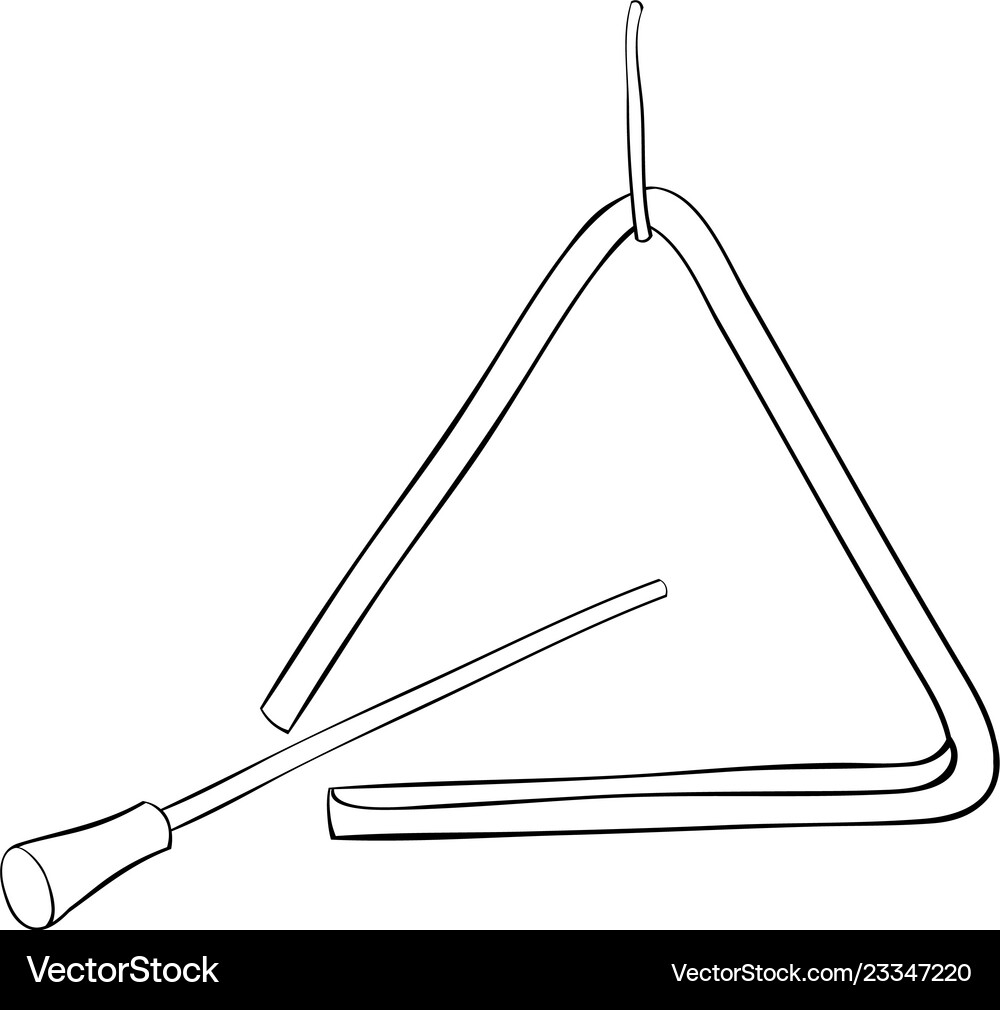 Triangle Instrument Coloring Page Instruments Of The Orchestra