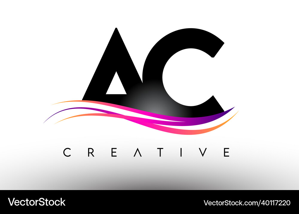 Ac logo letter design icon letters Royalty Free Vector Image