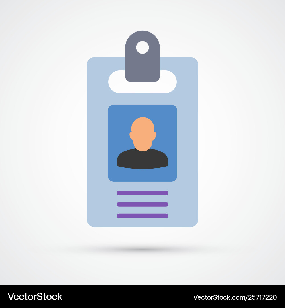 Colored press card trendy symbol Royalty Free Vector Image