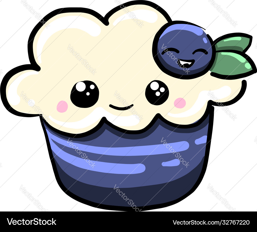 Delicious cute meal on white background Royalty Free Vector