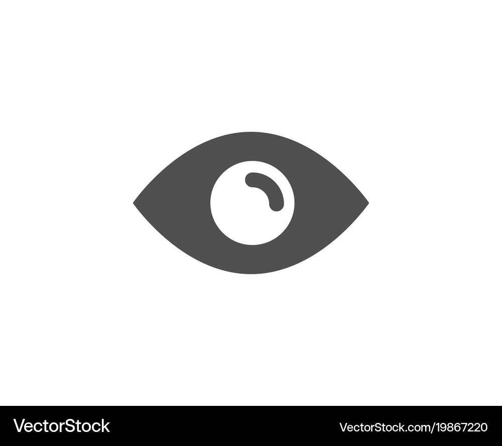 Eye simple icon look or optical vision sign Vector Image