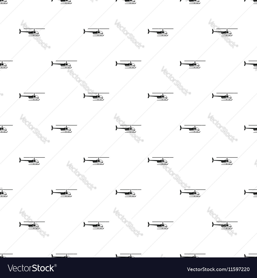 Helicopter pattern simple style Royalty Free Vector Image