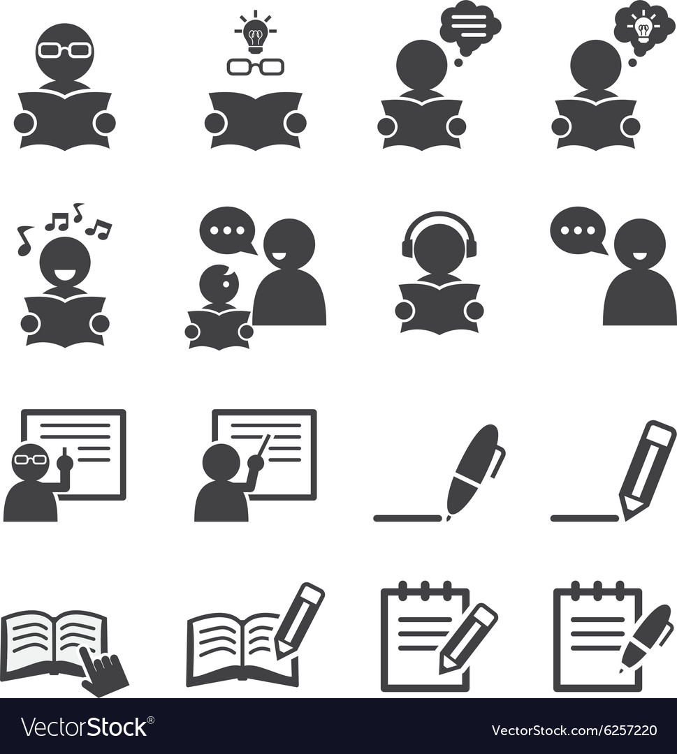 Learning icon Royalty Free Vector Image - VectorStock