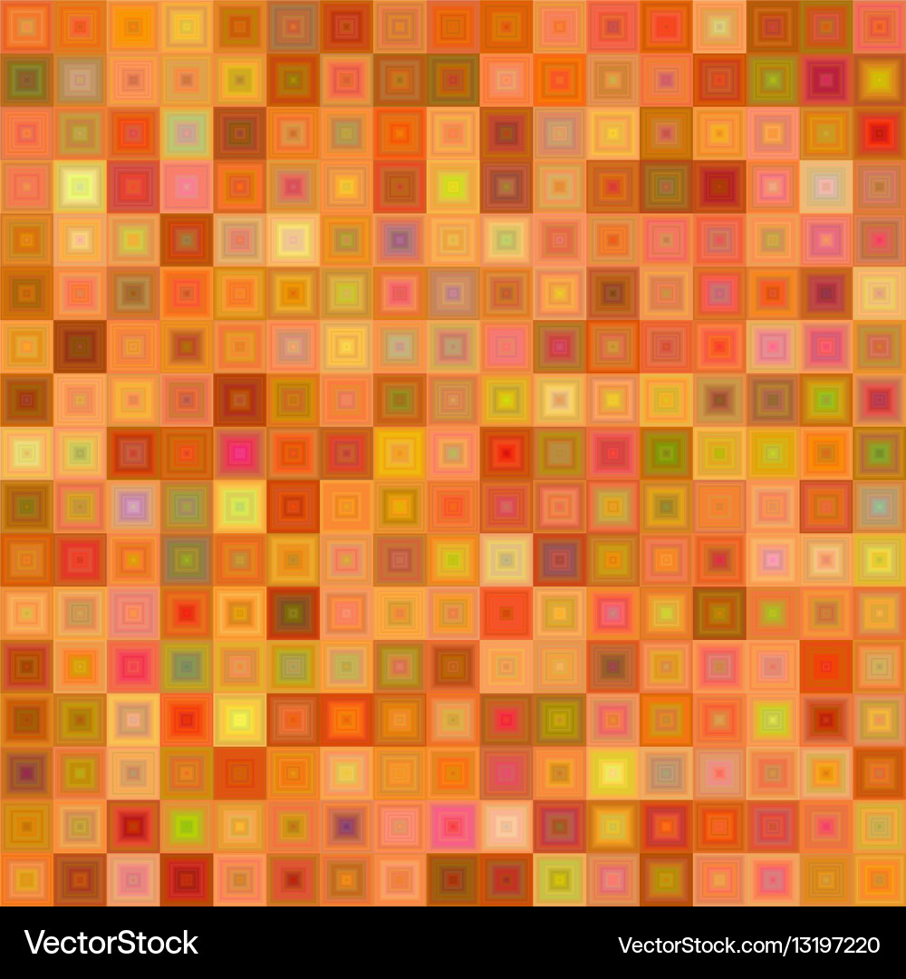 Orange color square mosaic background design Vector Image