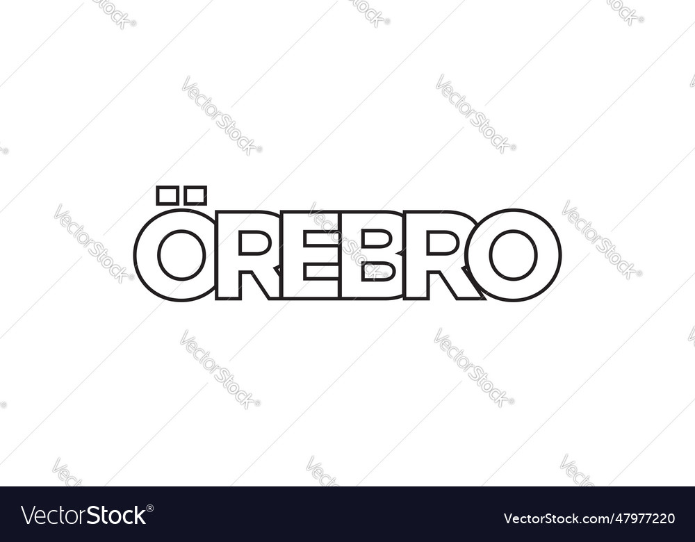 Orebro in the sweden emblem the design features Vector Image