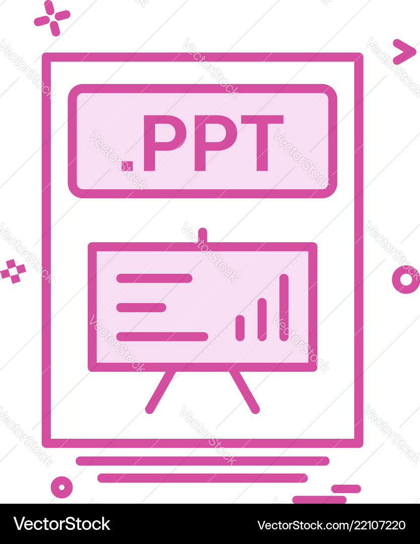 PPT Icon Presentation File Royalty Free Vector Image