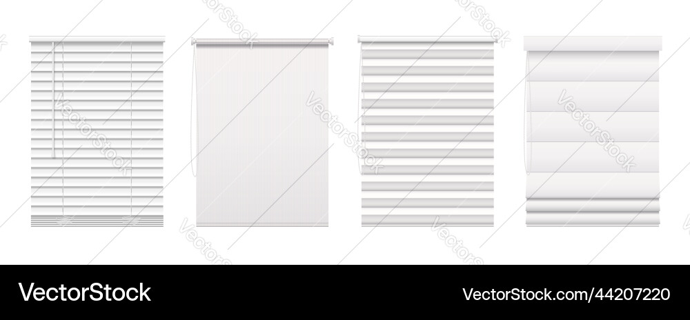 Roller window blinds and curtains roll jalousie Vector Image