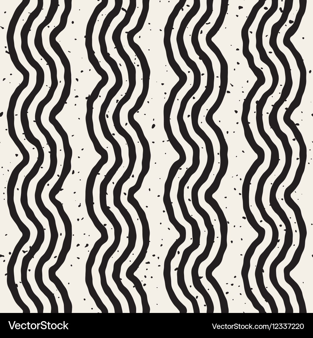 Seamless hand drawn wavy lines grunge Royalty Free Vector