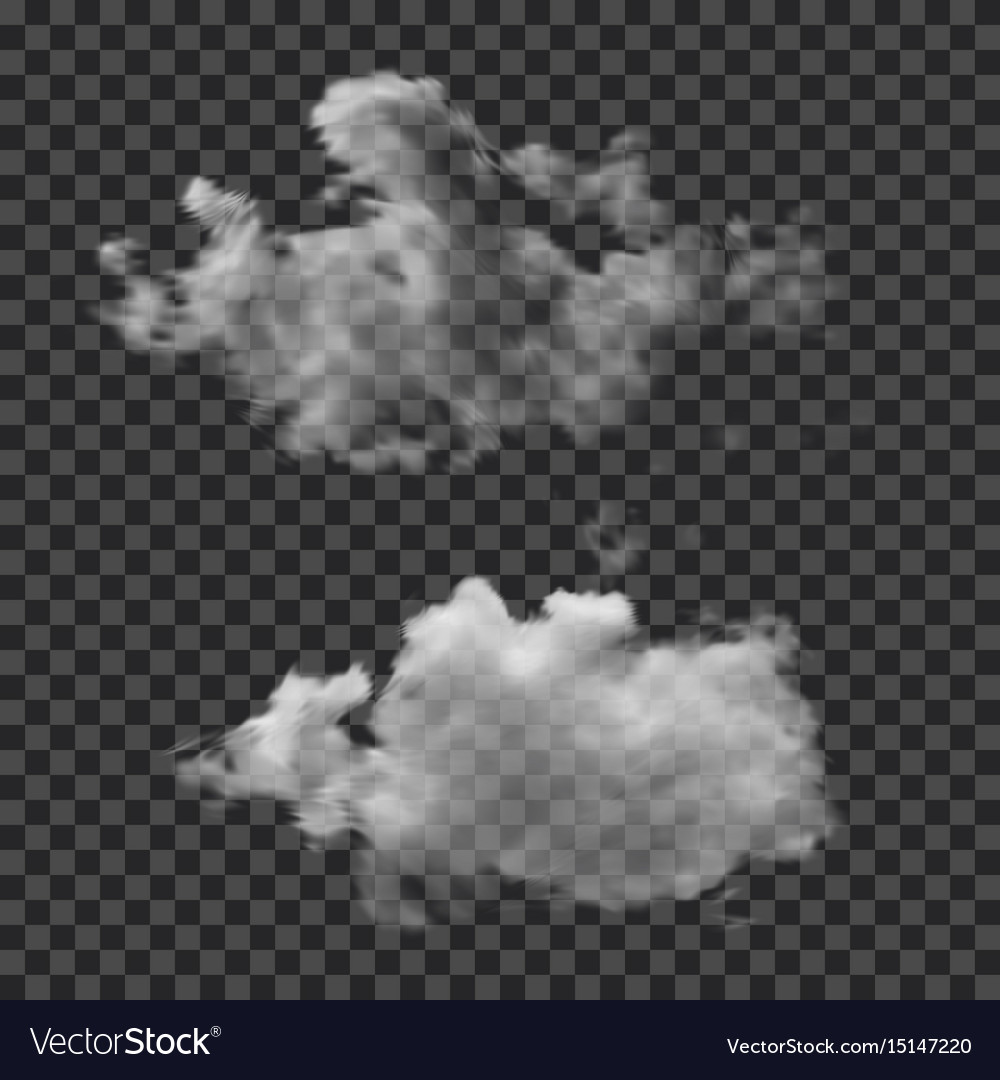 Two transparent clouds Royalty Free Vector Image