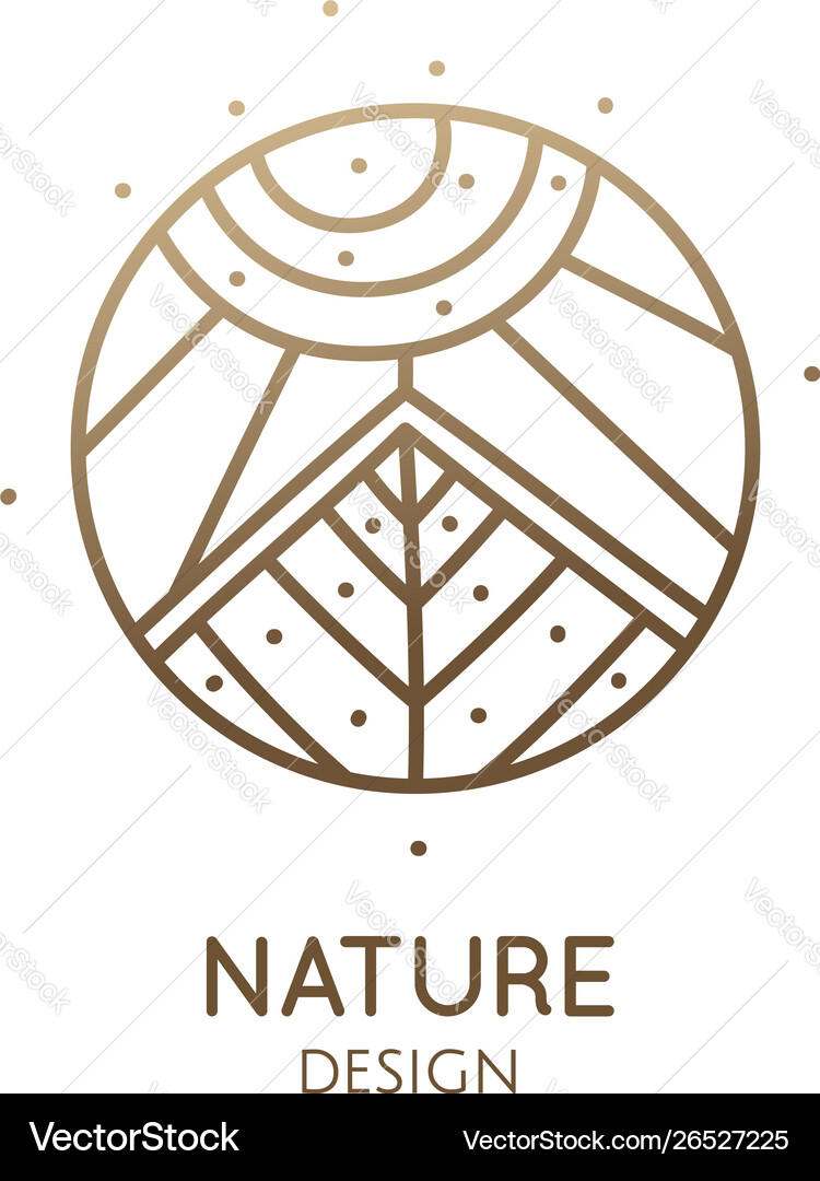 Abstract sacred symbol nature logo Royalty Free Vector Image