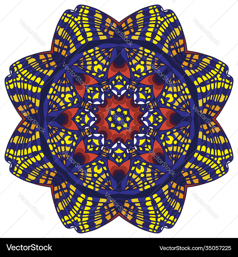Beautiful circular background fractal image Vector Image