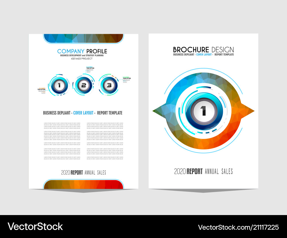 Brochure template flyer design or depliant cover Vector Image