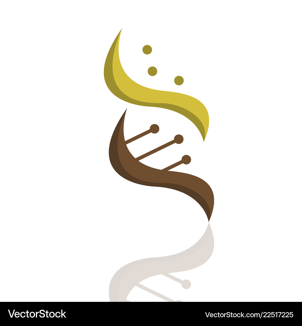 Dna helix logo template genetics design biological