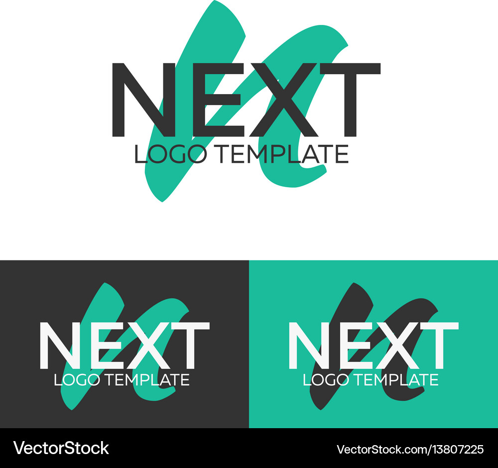 Next logo letter n logo logo template Royalty Free Vector