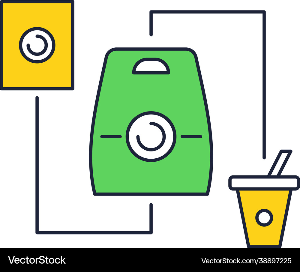 Pack design creation graphic icon pictograph Vector Image