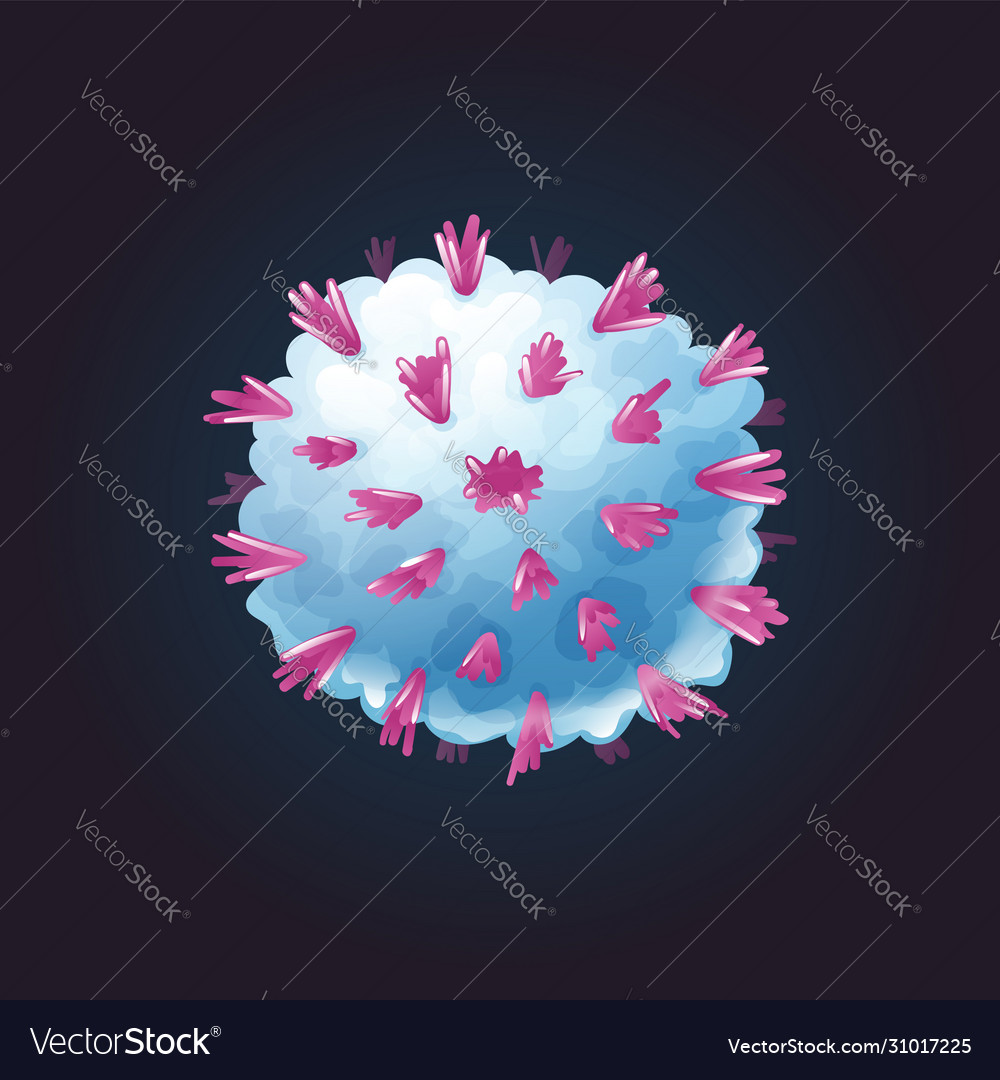 Parainfluenza virus cartoon 3d model pathogen Vector Image