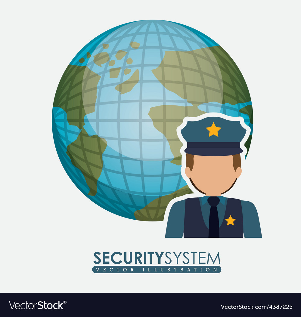 Security system design Royalty Free Vector Image