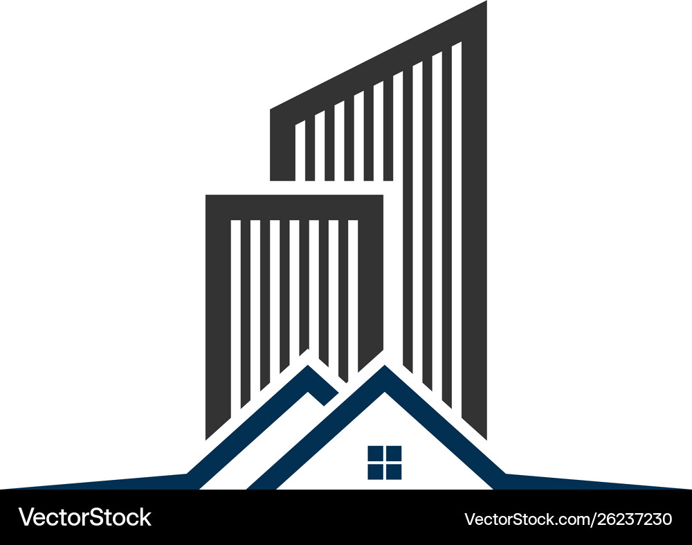 Building logo template Royalty Free Vector Image