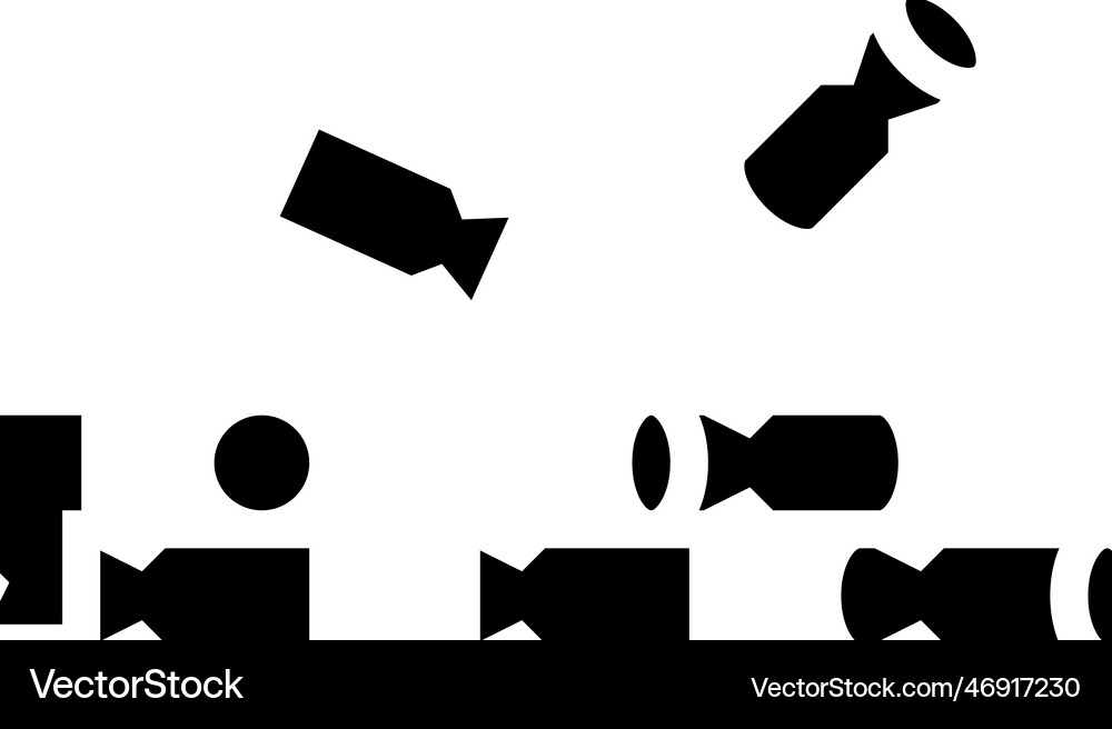 Bullet casing crime glyph icon Royalty Free Vector Image