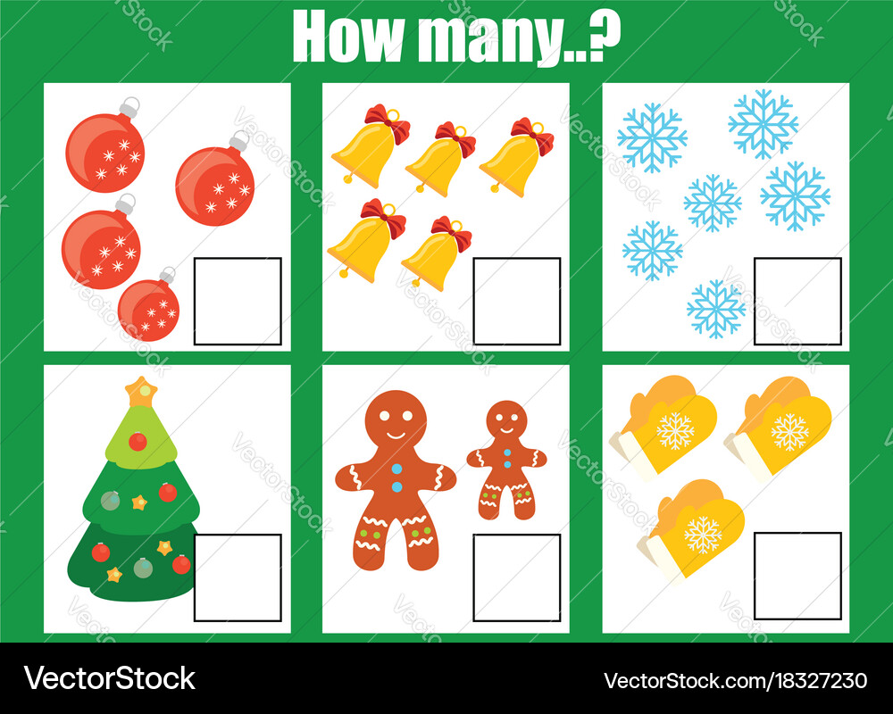 Counting educational children game kids activity Vector Image