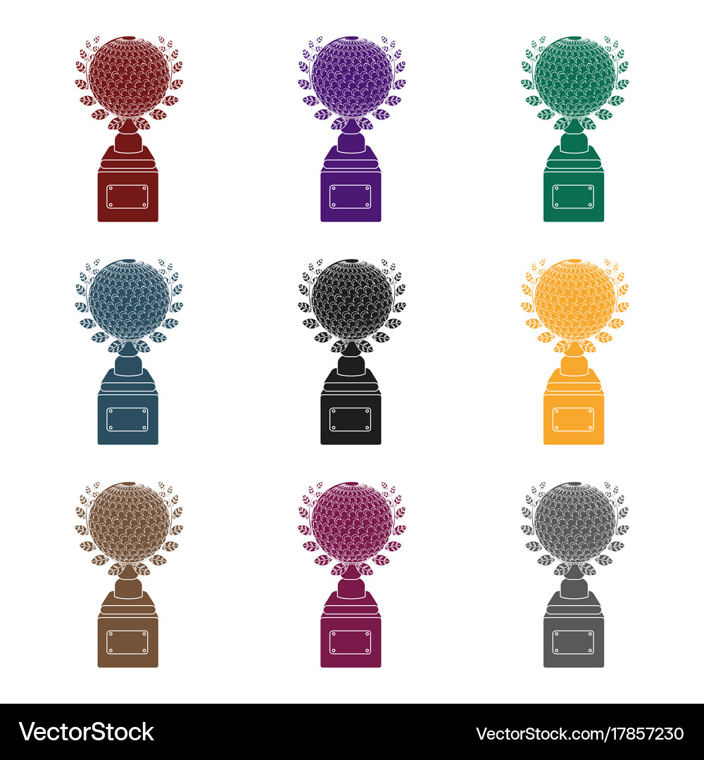 Cup for winning a golf tournamentgolf club single Vector Image