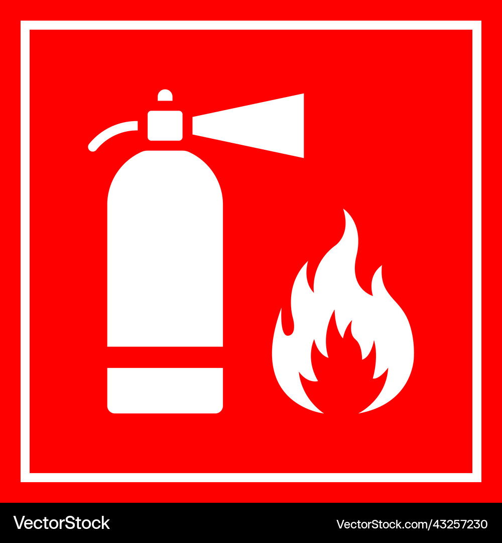 Fire safety red banner isolated on white Vector Image