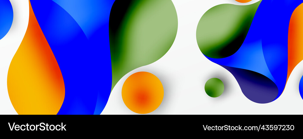 Flowing geometric shapes minimalist abstract Vector Image