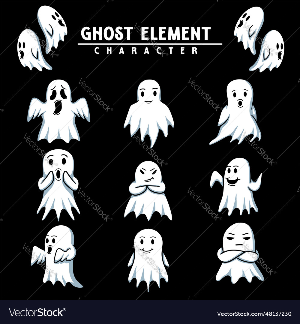 Ghost element expression Royalty Free Vector Image