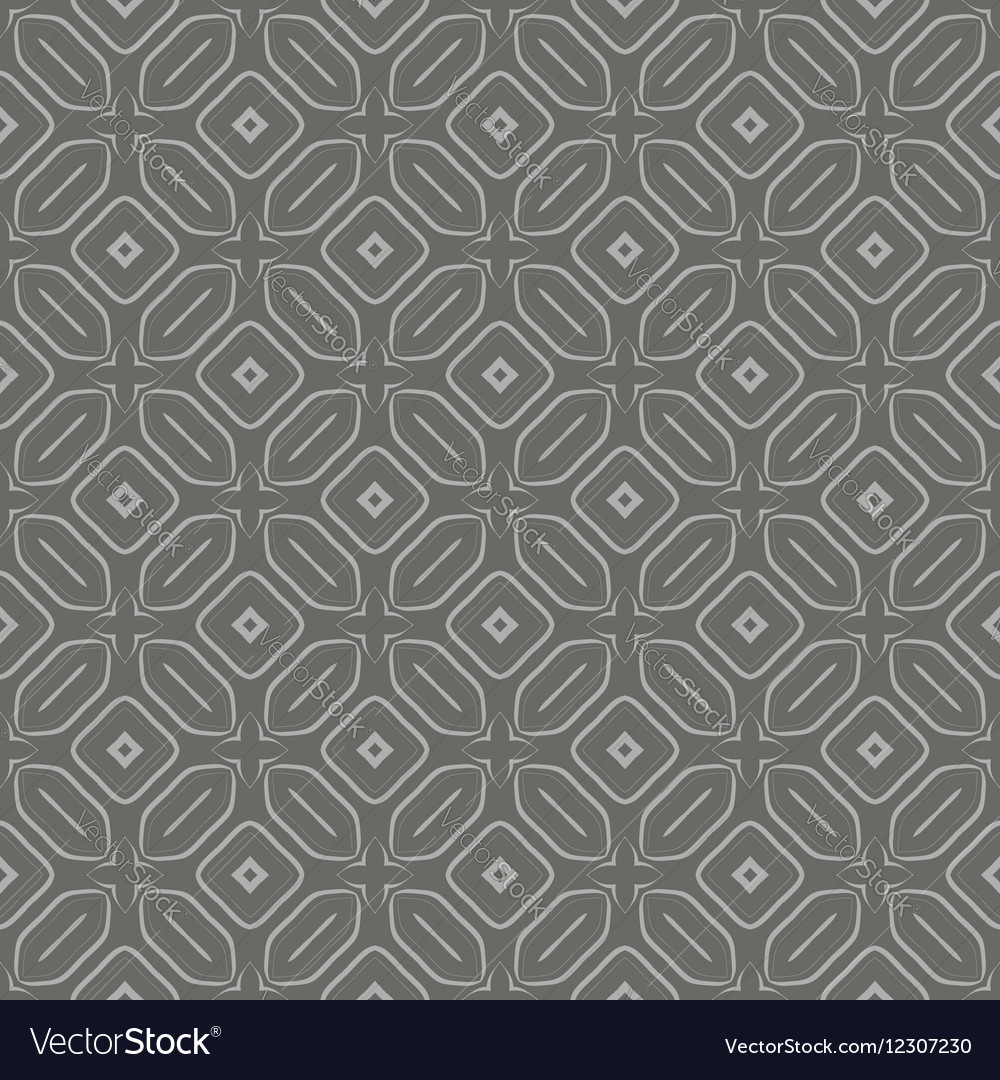 Grey ornamental seamless line pattern Royalty Free Vector