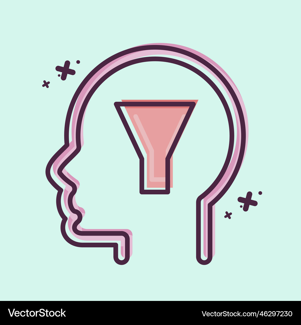Icon conscience related to psychology personality Vector Image