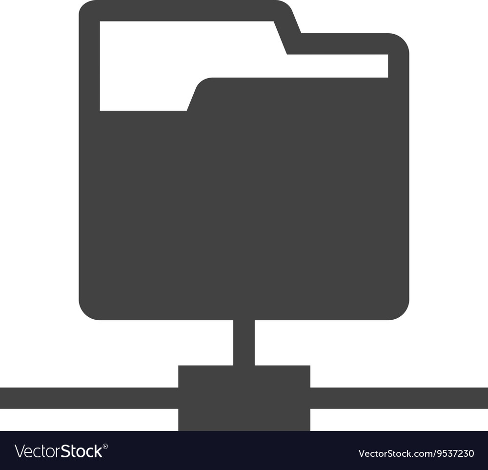 Network folder Royalty Free Vector Image - VectorStock