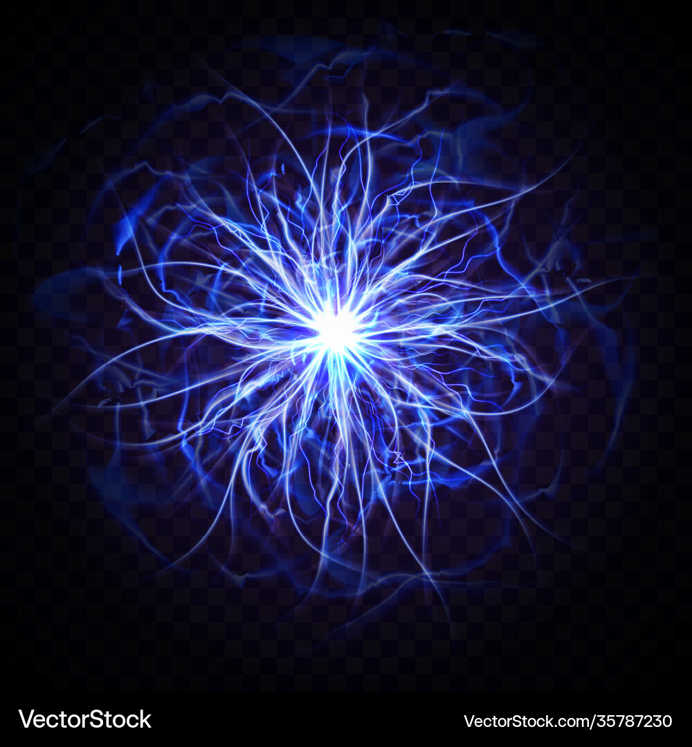 Realistic electric ball or abstract plasma sphere Vector Image
