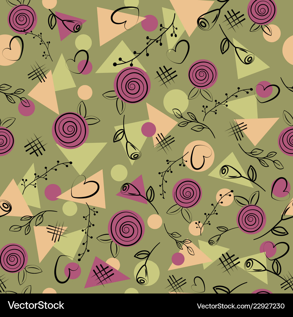 Seamless pattern with geometric of tria Royalty Free Vector
