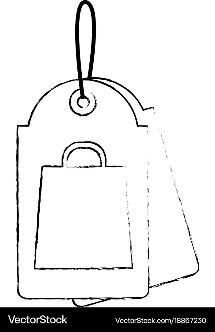 Shopping tag isolated icon Royalty Free Vector Image