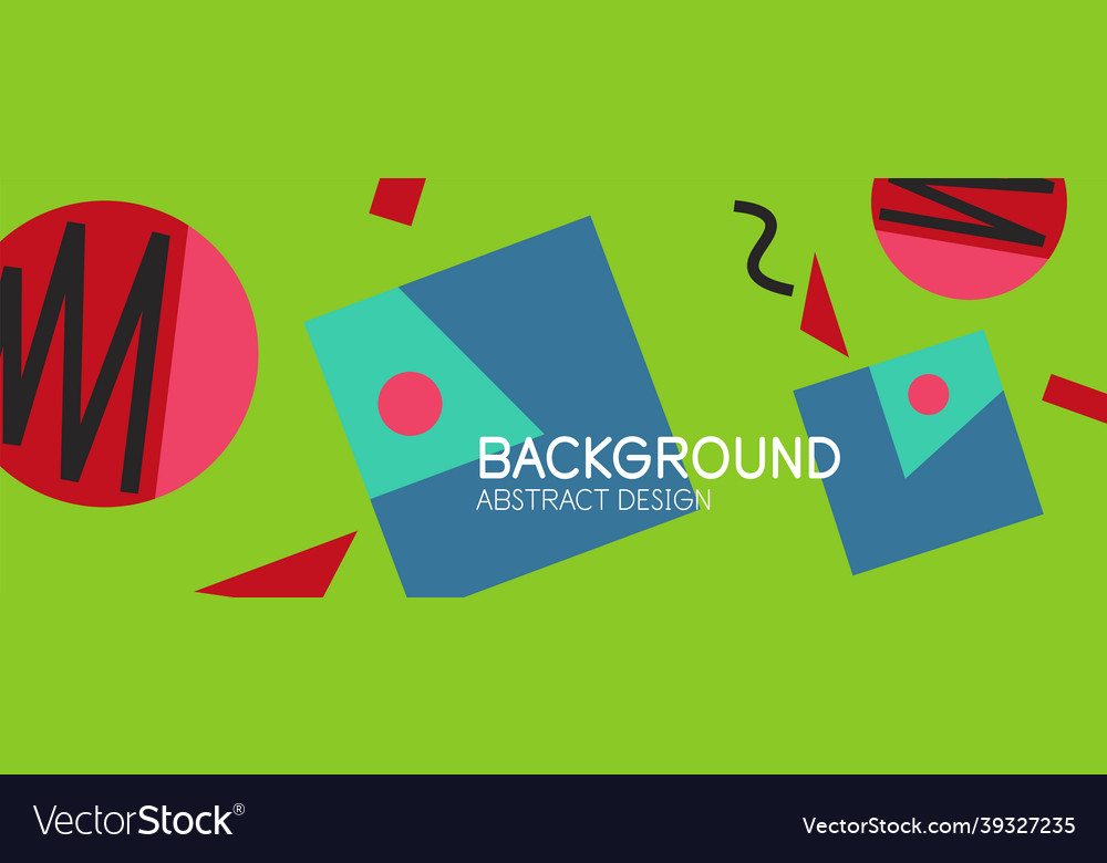Abstract Background Blocks Lines Triangles Vector Image