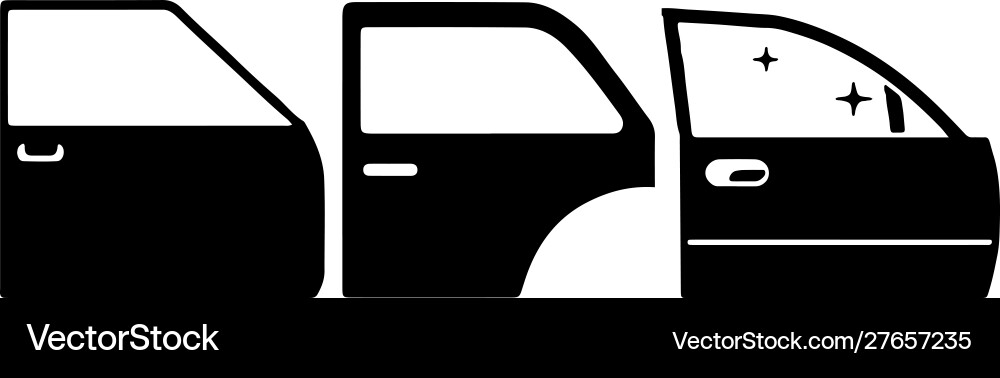 Car door icon isolated on white background Vector Image