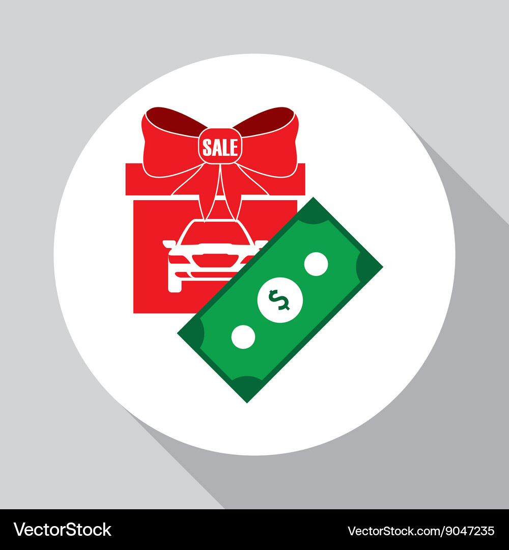 Car sale design concept white background Vector Image