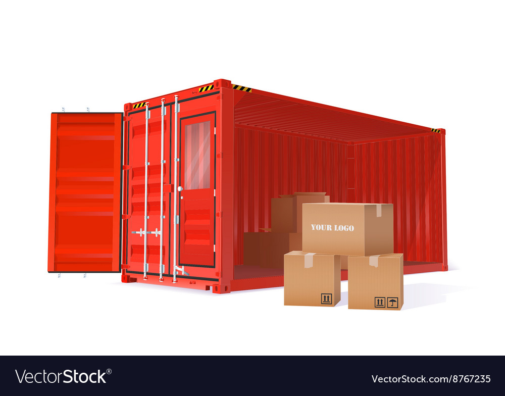 Cargo container Royalty Free Vector Image - VectorStock