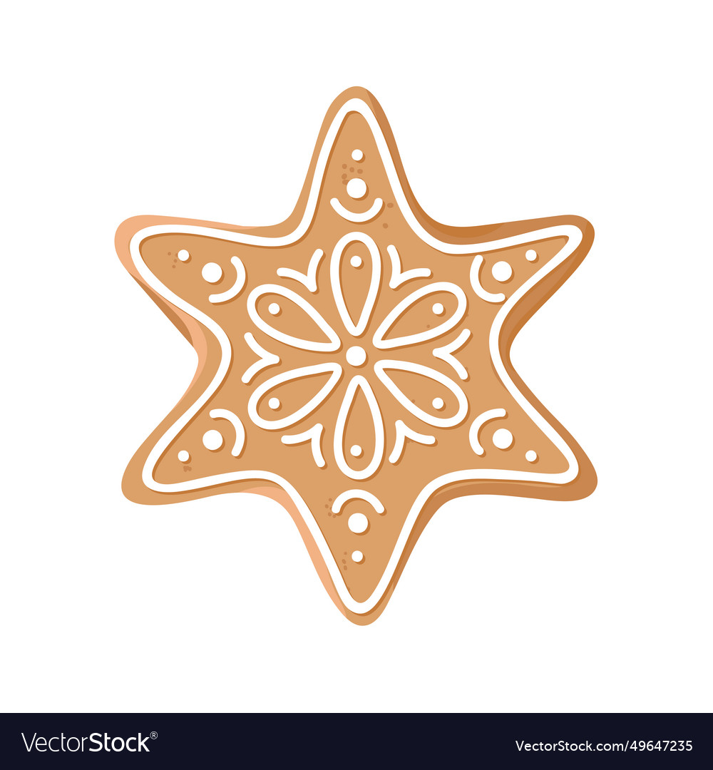 Christmas gingerbread cookie in the shape Vector Image