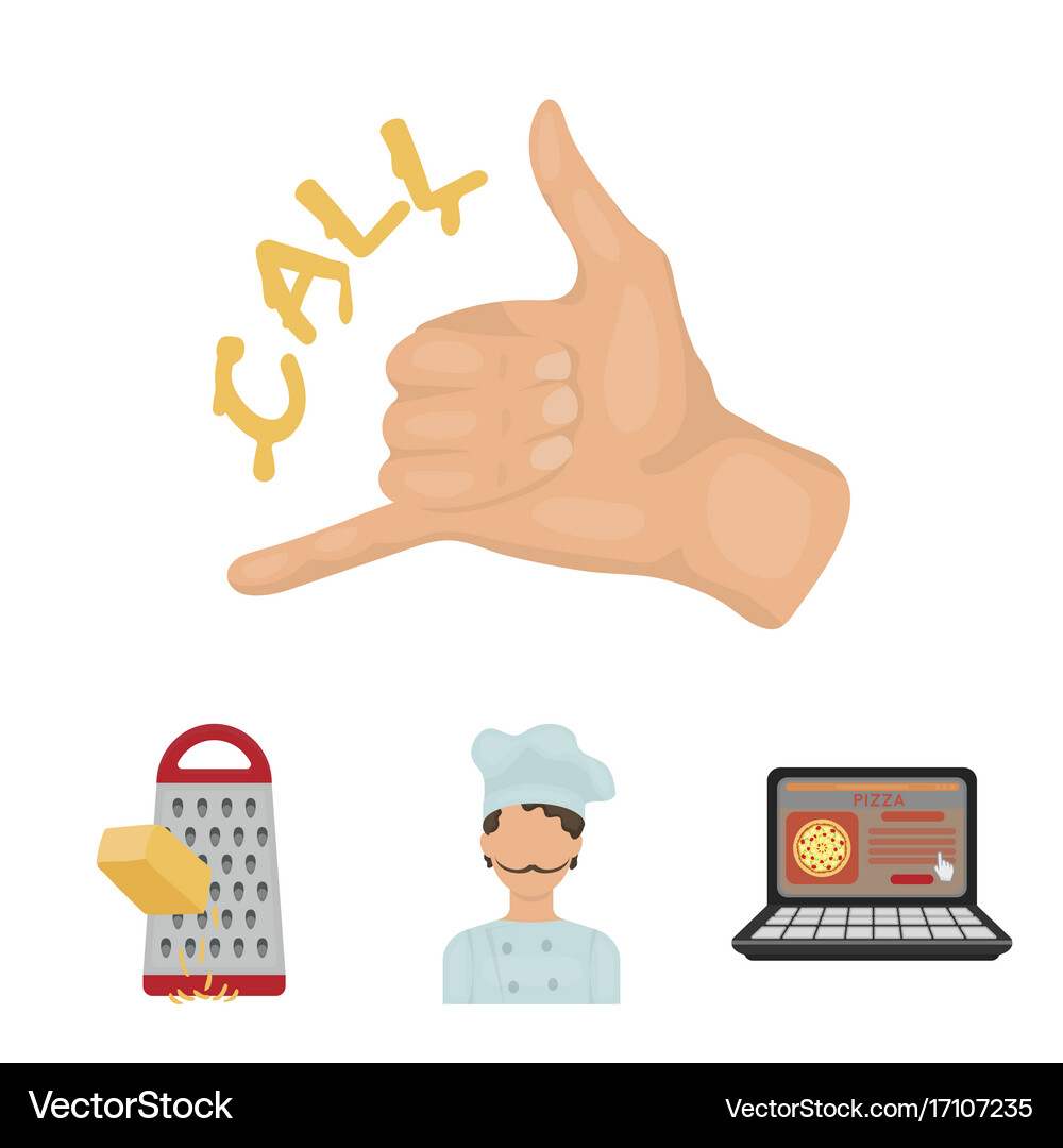 Cook order by phone grated cheese ordering Vector Image