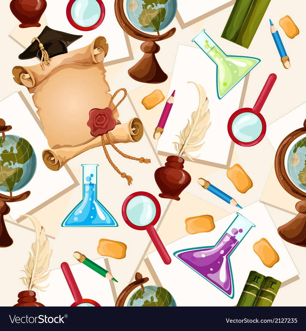 Education seamless pattern Royalty Free Vector Image