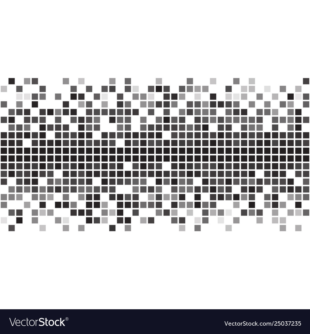 Fading greyscale pixel pattern Royalty Free Vector Image
