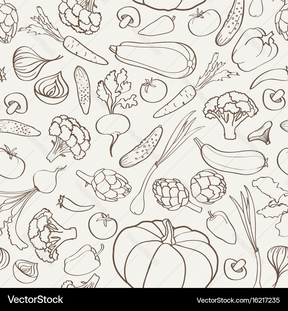 Fresh Vegetable Background Royalty Free Vector Image